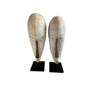Fang Mask On Stand - Rustic Timber