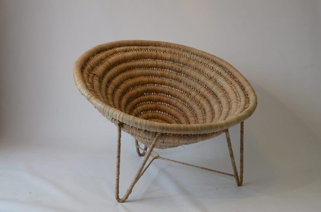 Mozam Thick Cone Chair - Rustic Timber